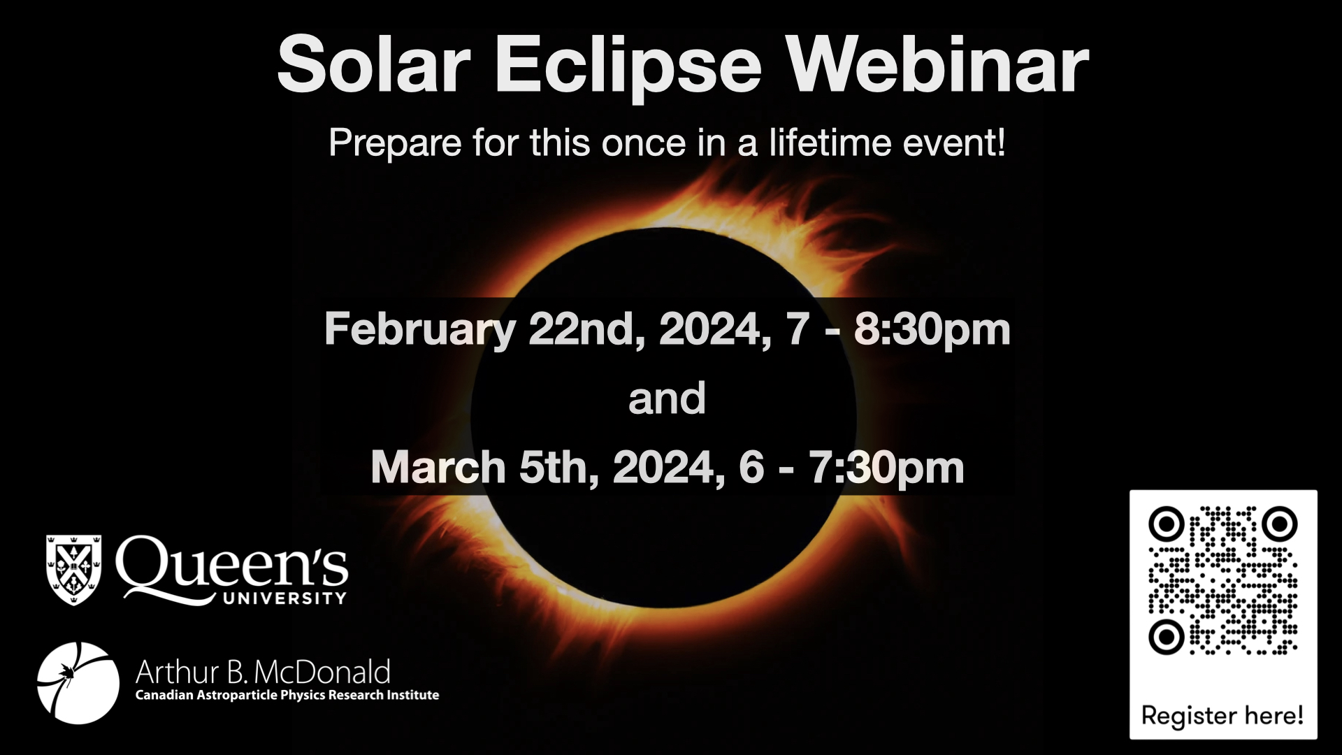 Solar Eclipse Webinar Series | Department of Physics, Engineering Physics & Astronomy
